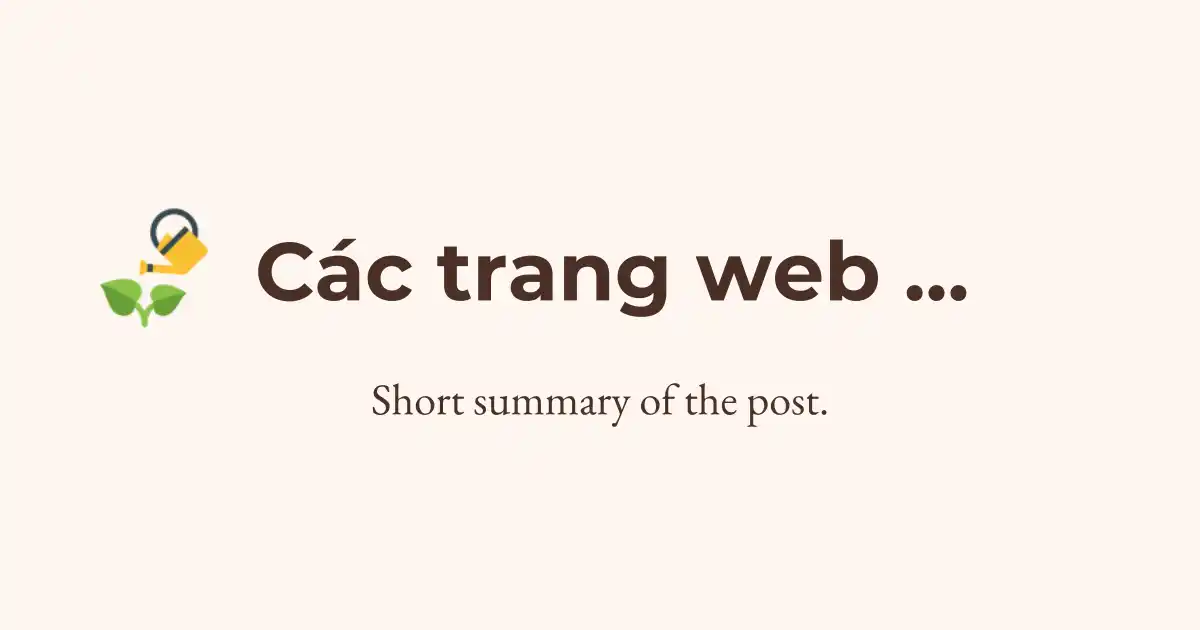 Các trang web bổ ích